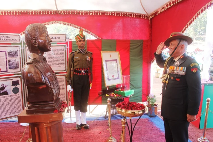 Army Chief's Special Gesture: Visits PVC Albert Ekka's Place