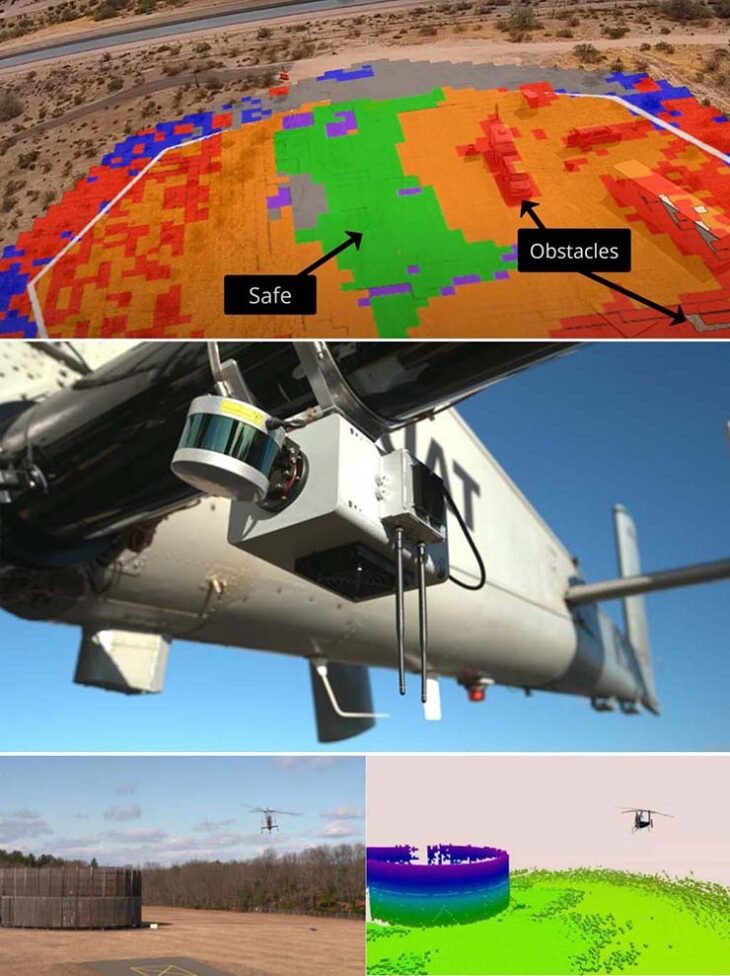 (1) Landing Zone Evaluation (2) Kaman K-MAX helicopter with Near Earth ...