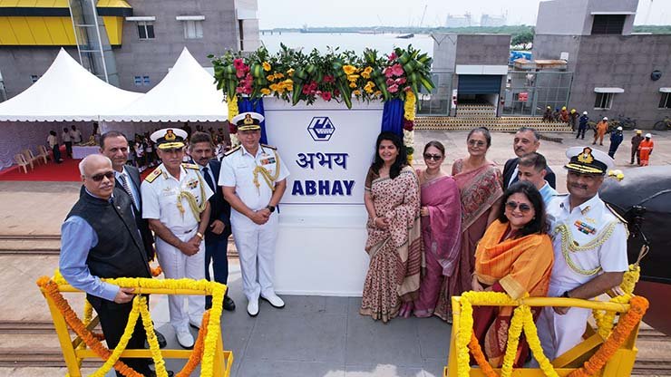 GRSE Launches Abhay: 7th Anti-Submarine Craft GRSE Launches Abhay: 7th Anti-Submarine Craft