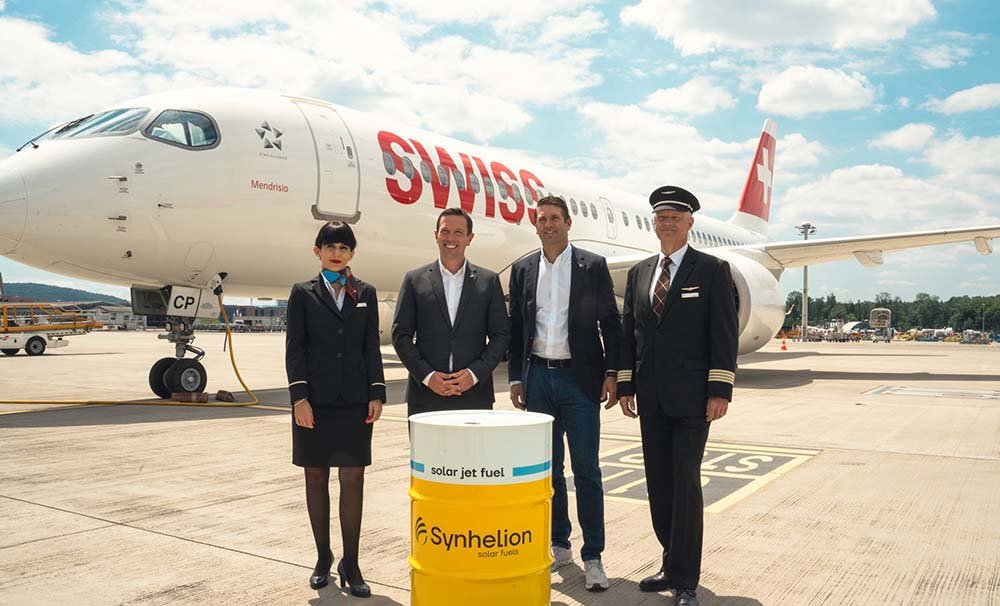 SWISS First to Use Synhelion Solar Fuel